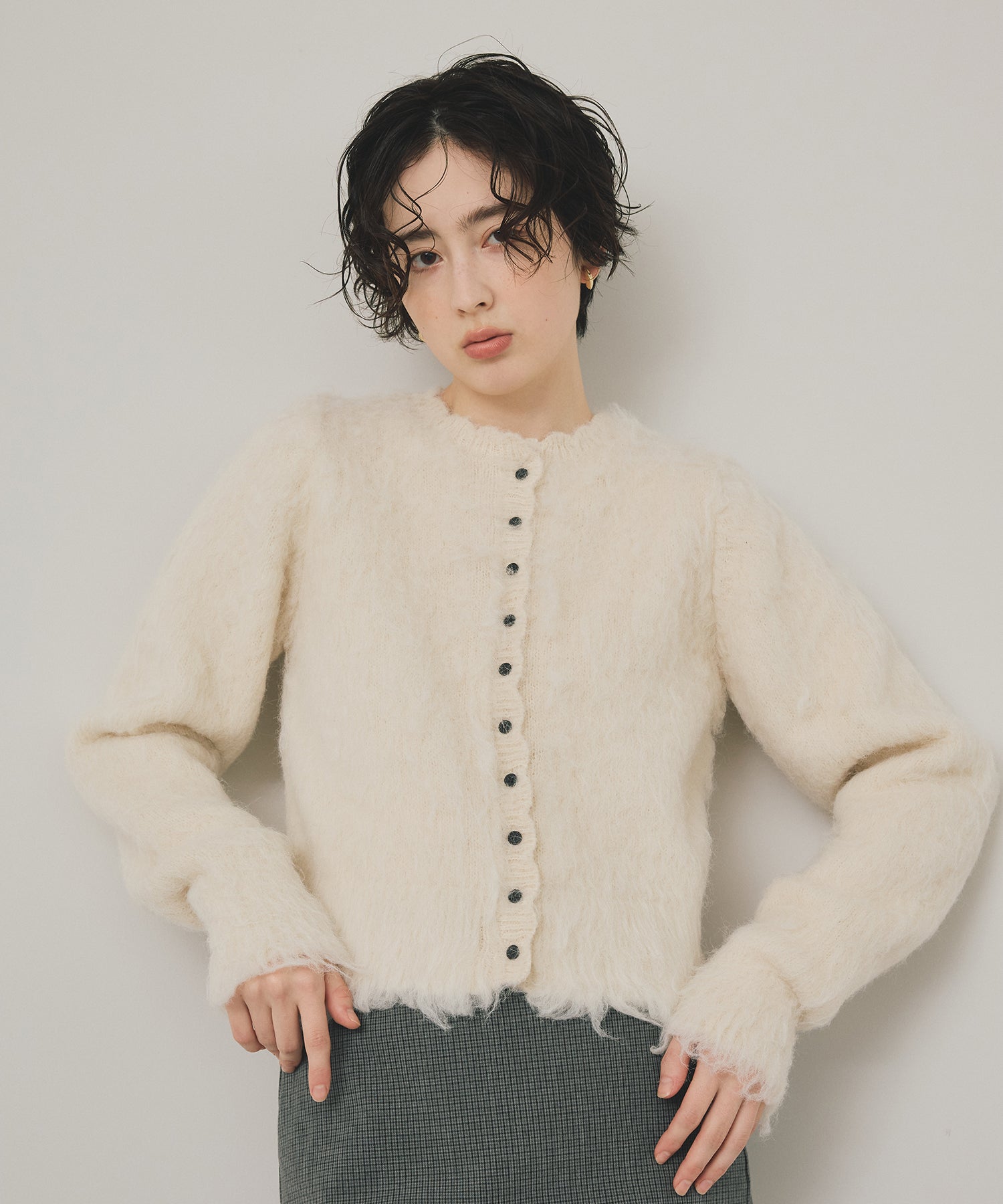【Soft-Touch Comfort】Scallop Feather Touch Cardigan – maré（マレ）オンラインストア